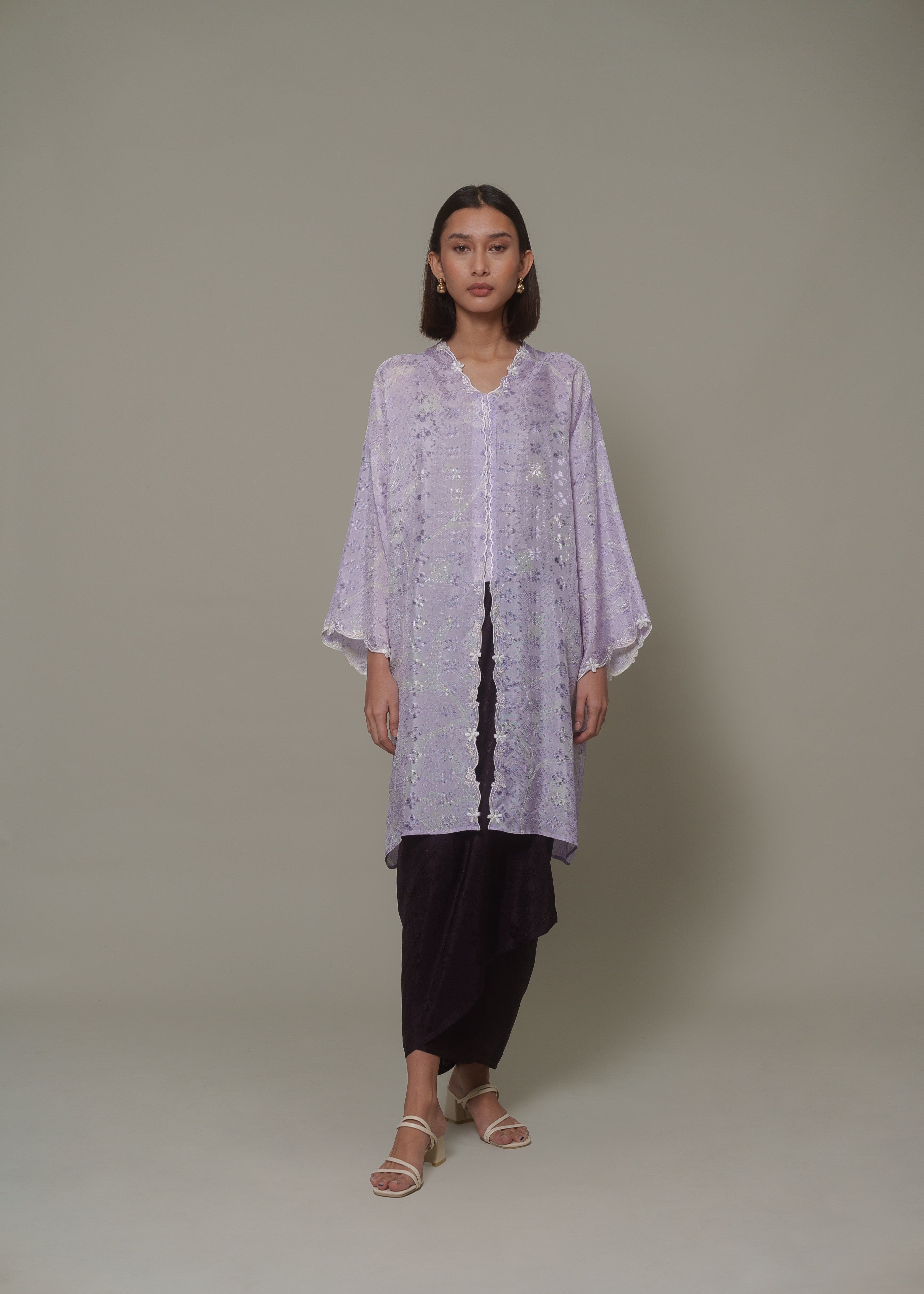 KHADEEJA - Baju Kebaya Labuh With 100% Semi-Silk Material – TheaKL